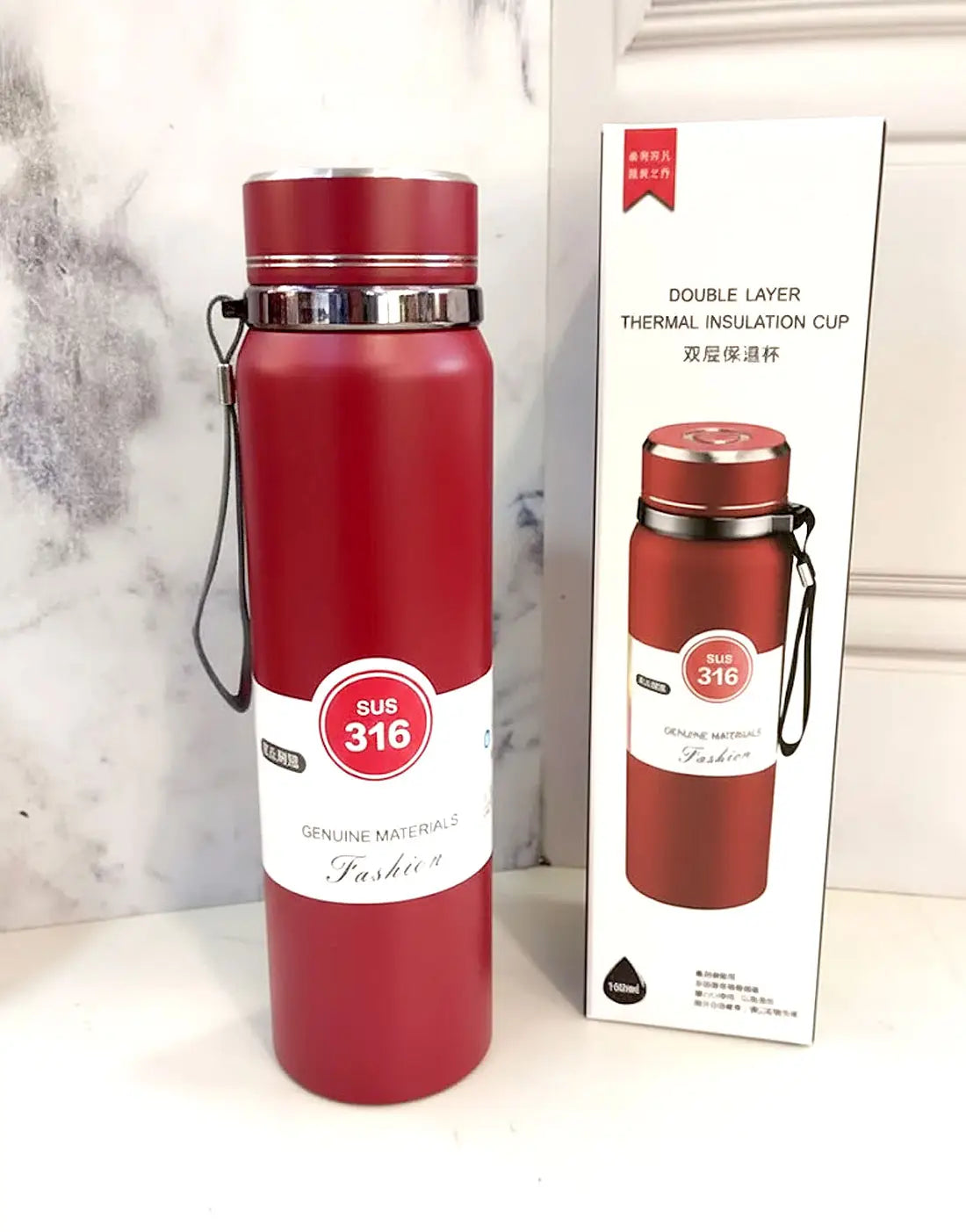 Premium SUS 316 Stainless Steel Red Thermos Bottle - 800 ML – Best ...